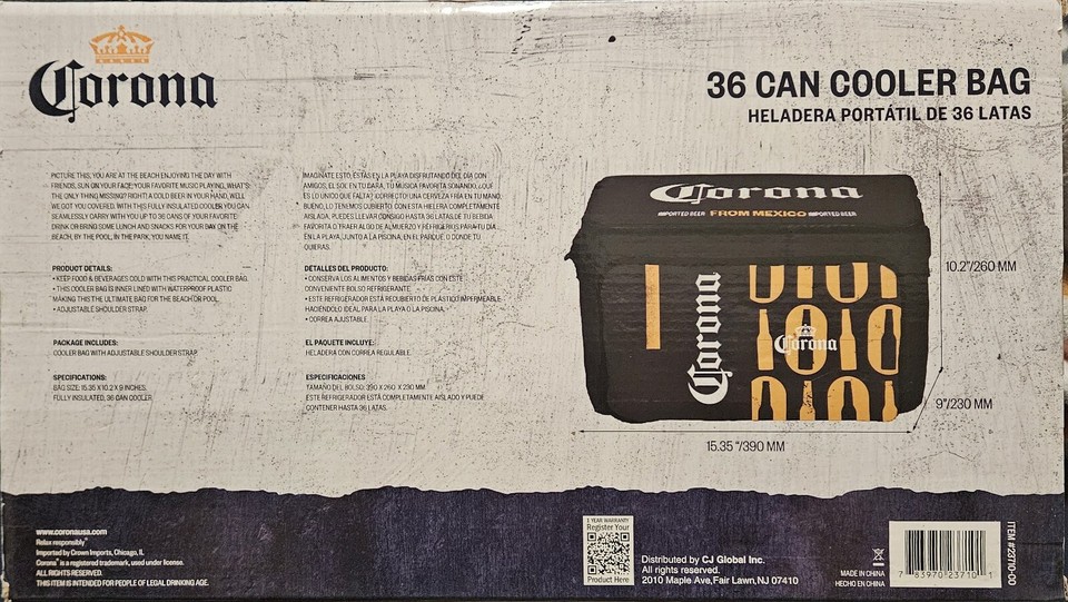 CORONA 36 CAN COOLER BAG, BLACK AND GOLD NEW | eBay