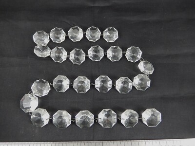 Set 25 Vintage Crystal-Glass Octagon Jewels-Prisms. 25mm. NICE! PR-007 ...