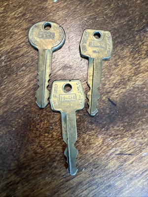 3 Brass Curtis Indiana Keys for Ford H-51 And H-50 ‘fits Ford Cars ...