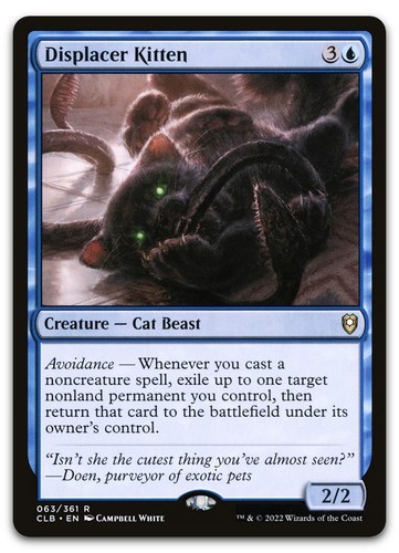 Displacer Kitten #63 (NM) Baldur's Gate CLB Magic MTG | eBay
