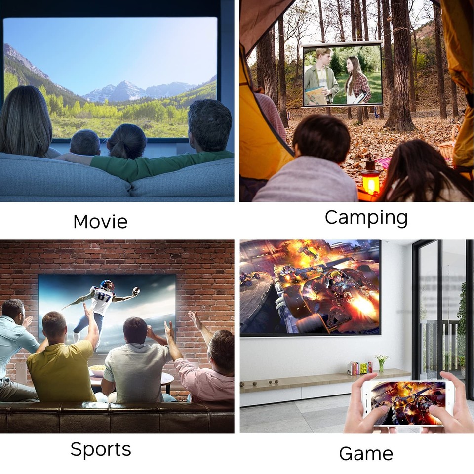 Mini Projector, Meer Portable Pico Full Color LED LCD Video Projector ...