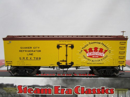 Atlas HO QREX Quaker City Crown Poultry 36' Wood Reefer Car #728 NOS ...