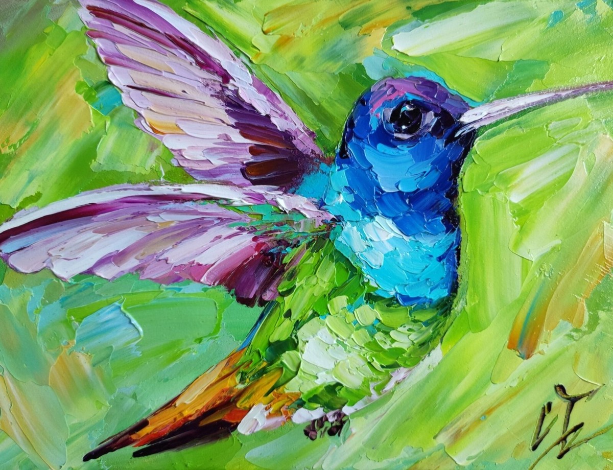 Oil Paintings Of Hummingbirds Amazon.com: 2 Piece Hummingbird Canvas