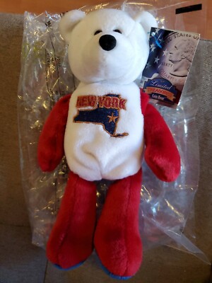 COIN BEAR #11 New York State Quarter Collectible Plush Stuffed Bear Ltd ...