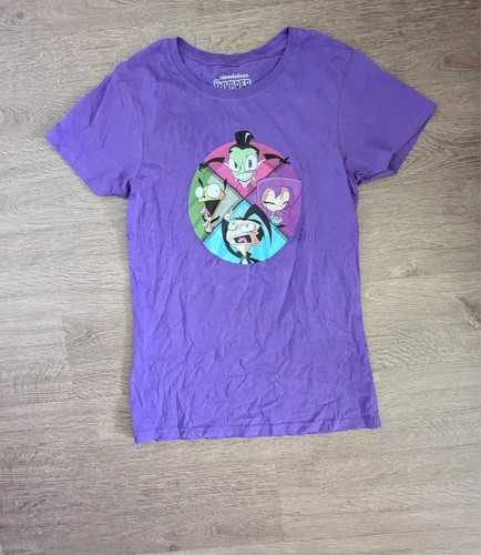 invader zim t shirt medium women's slim fit tee Nickelodeon cartoon 90s ...
