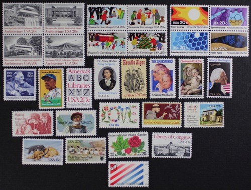 US 1982 Commemorative Year Set collection, 80 stamps w/State Birds ...