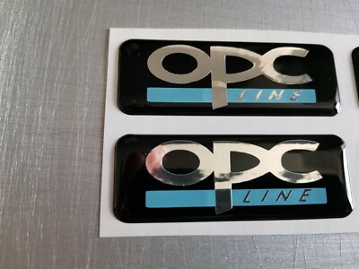 OPC LINE 3D DOMED BADGES LOGO STICKER GRAPHIC DECAL VAUXHAUL 70mmx25mm ...
