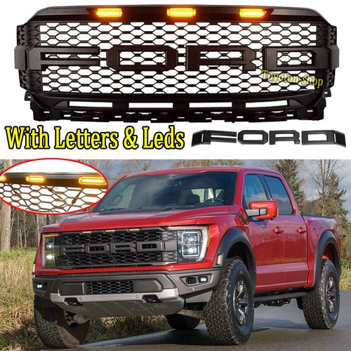 Grill For Ford F150 2021-2023 Raptor Style Front Bumper Grille Upgrade ...