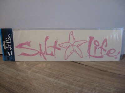 Salt Life Decal - 12" Medium Surface Mount Sticker - Star Fish - Pink ...