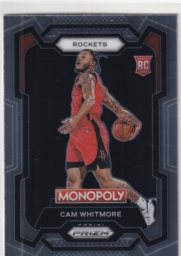 2023-24 PRIZM MONOPOLY RC CAM WHITMORE HOUSTON ROCKETS ROOKIE JC-3356 ...