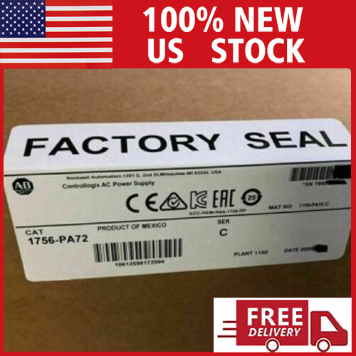 New Sealed Allen-Bradley 1756-PA72 In BOX AC Power Supply Module ...