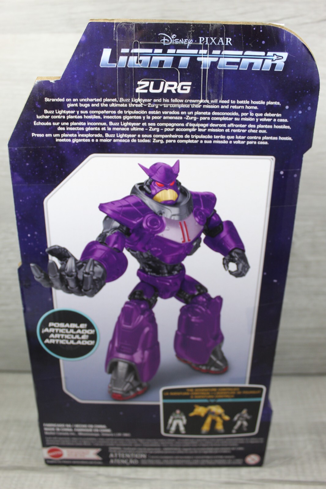 Disney Pixar Lightyear Large Scale ZURG 14" Articulating Mattel New in ...