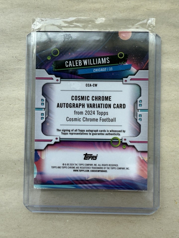 2024 Topps Cosmic Chrome RED Caleb Williams Red Autograph /5 | eBay