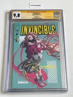 Invincible #2 Atom Eve Conv Edit B CGC 9.8 Rose Besch Signed Ryan ...