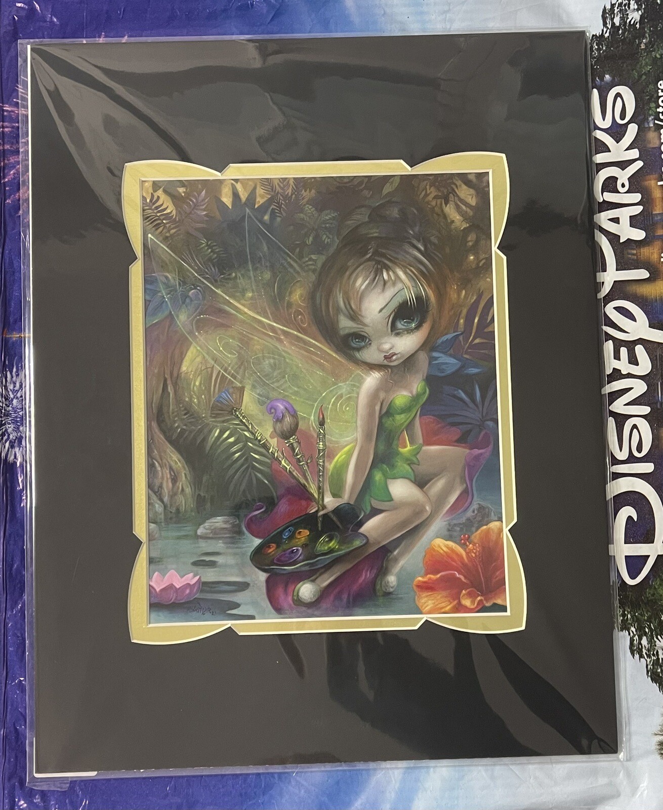 2022 Disney Parks Jasmine Becket-Griffith Tinker Bell 14x18" Matted ...