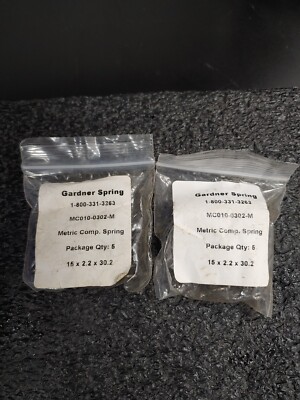 Lot of 2 GARNER SPRING MC010-0302-M Metric Comp Spring 15X2.2X30.2 ...