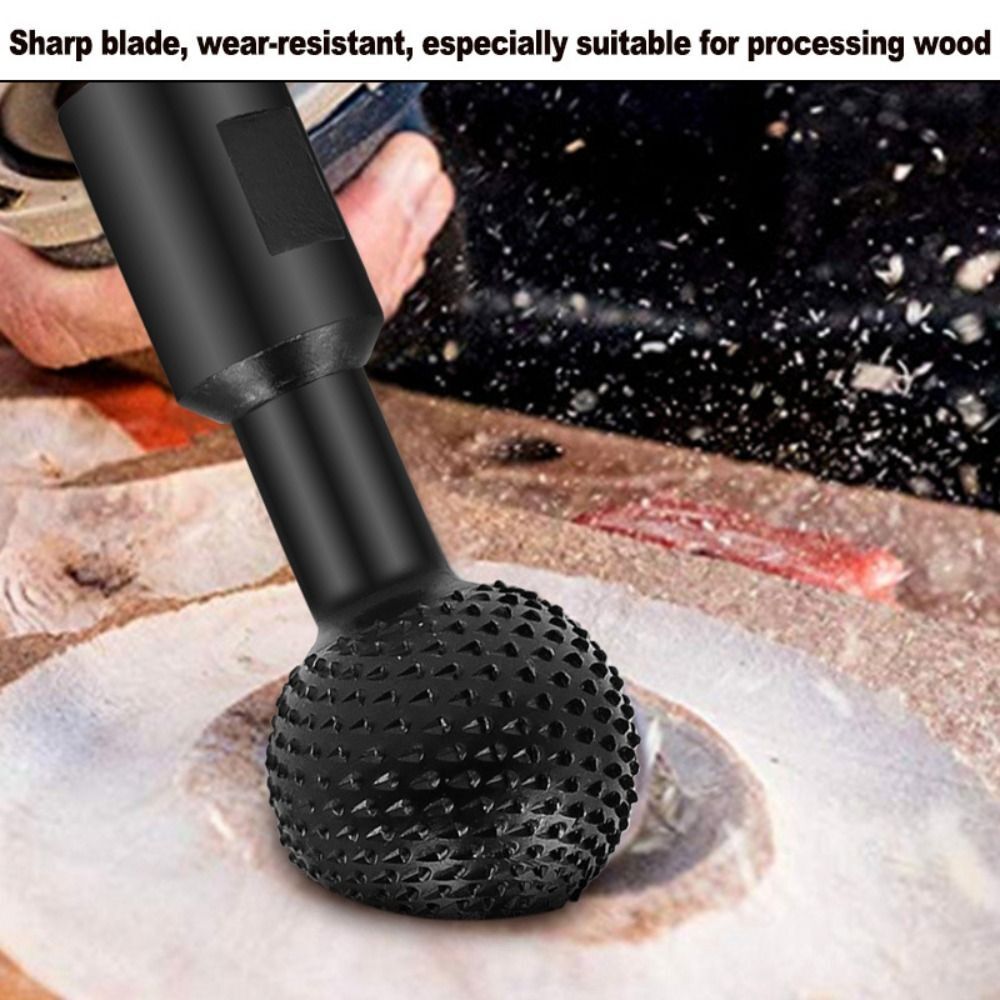 Tool Spherical Carbide Rotary Burr Woodworking Sanding Ball Gouge Angle ...