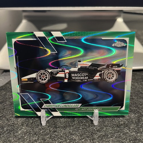 2021 Topps Chrome Formula 1 Green RayWave #137 Christian Lundgaard F2 ...
