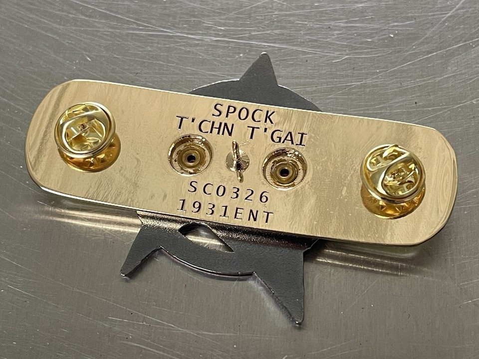 Star Trek TOS / Movie “SPOCK” Badge Set “All Metal” - INCLUDES 2 BADGES ...