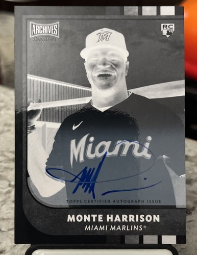 2021 Topps Archives Snapshots - Monte Harrison #26 Negative Inverse ...