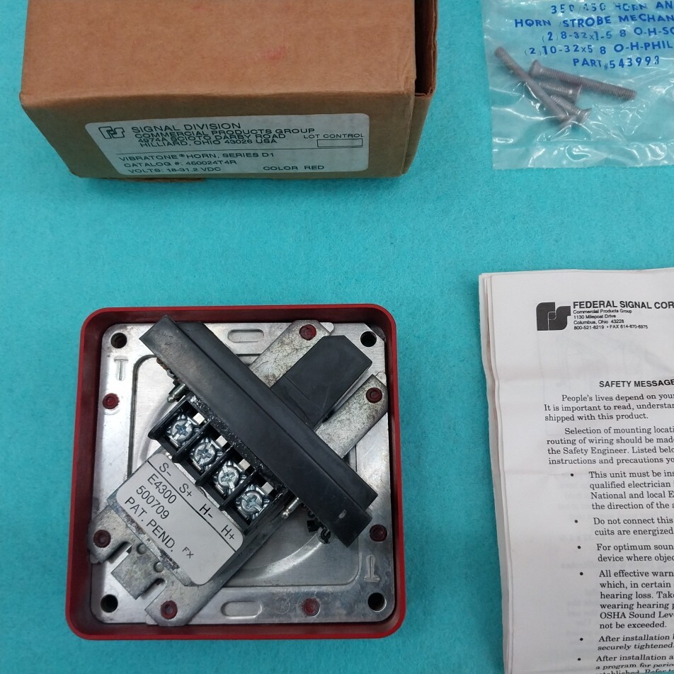 Federal Signal Red 450D Vibratone Horn Series B4 012-34r for sale ...