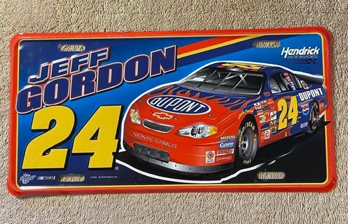Jeff Gordon Nascar Vintage Booster License Plate Number 24 Dupont car ...