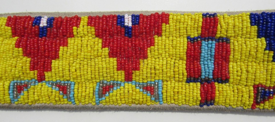 1920s Antique Western Native American FANCY Sioux Indian Beaded Hide ...