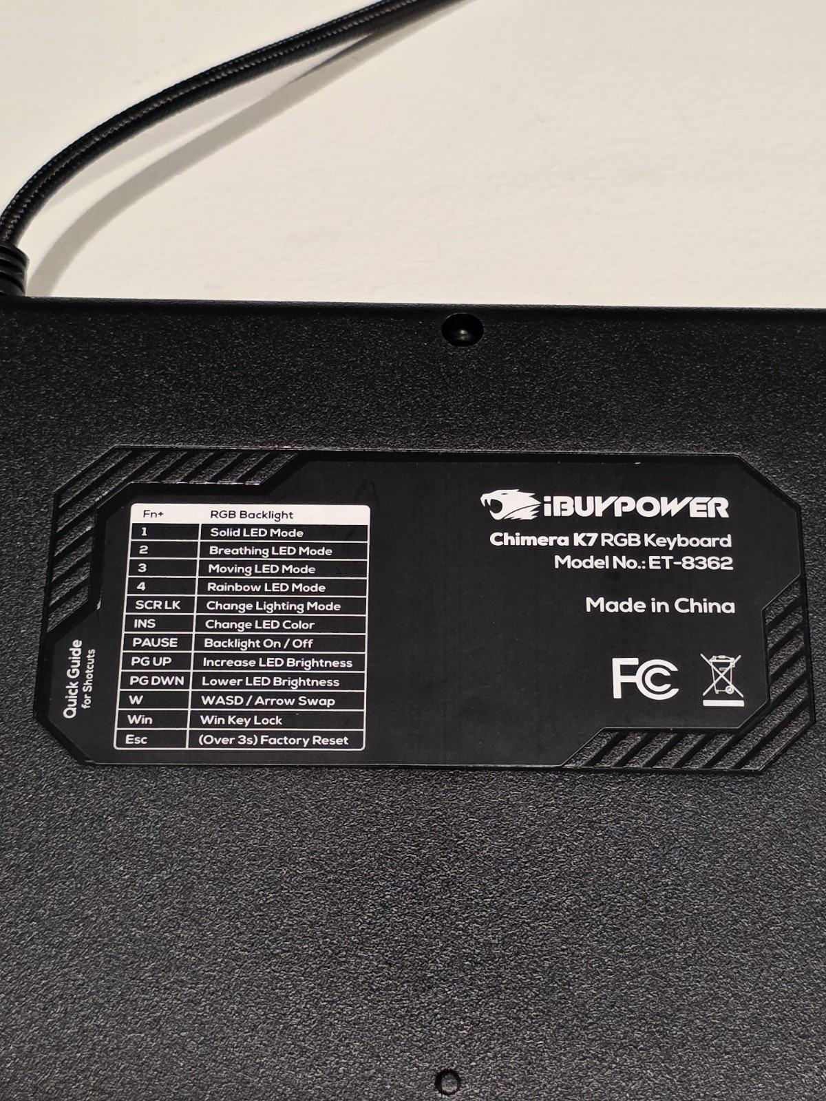 iBUYPOWER Chimera K7 RGB Gaming Keyboard ET-8362 - Open Box for sale ...