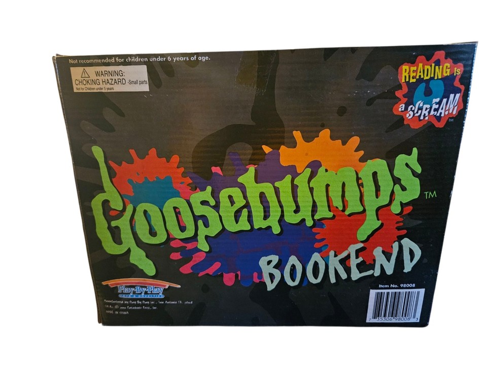 Goosebumps Bookend Curly Skeleton Graveyard Vintage 1996 Play by Play ...
