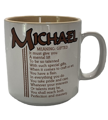 Papel Poetry Marci G. 10 oz MICHAEL Meaning: Gifted Name Coffee Mug Tea ...