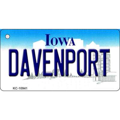Davenport Iowa State License Plate Tag Novelty Key Chain KC-10941 | eBay