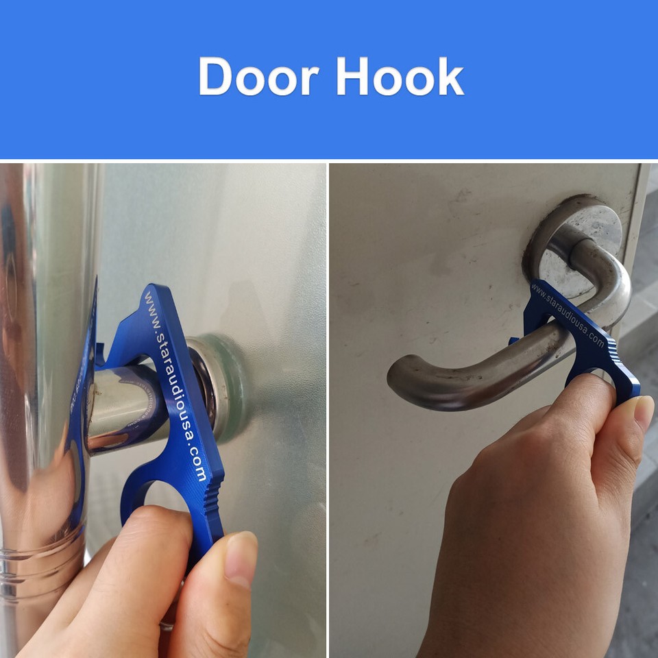 3Pcs Touchless Portable Key Door Opener Handheld Keychain Contactless ...