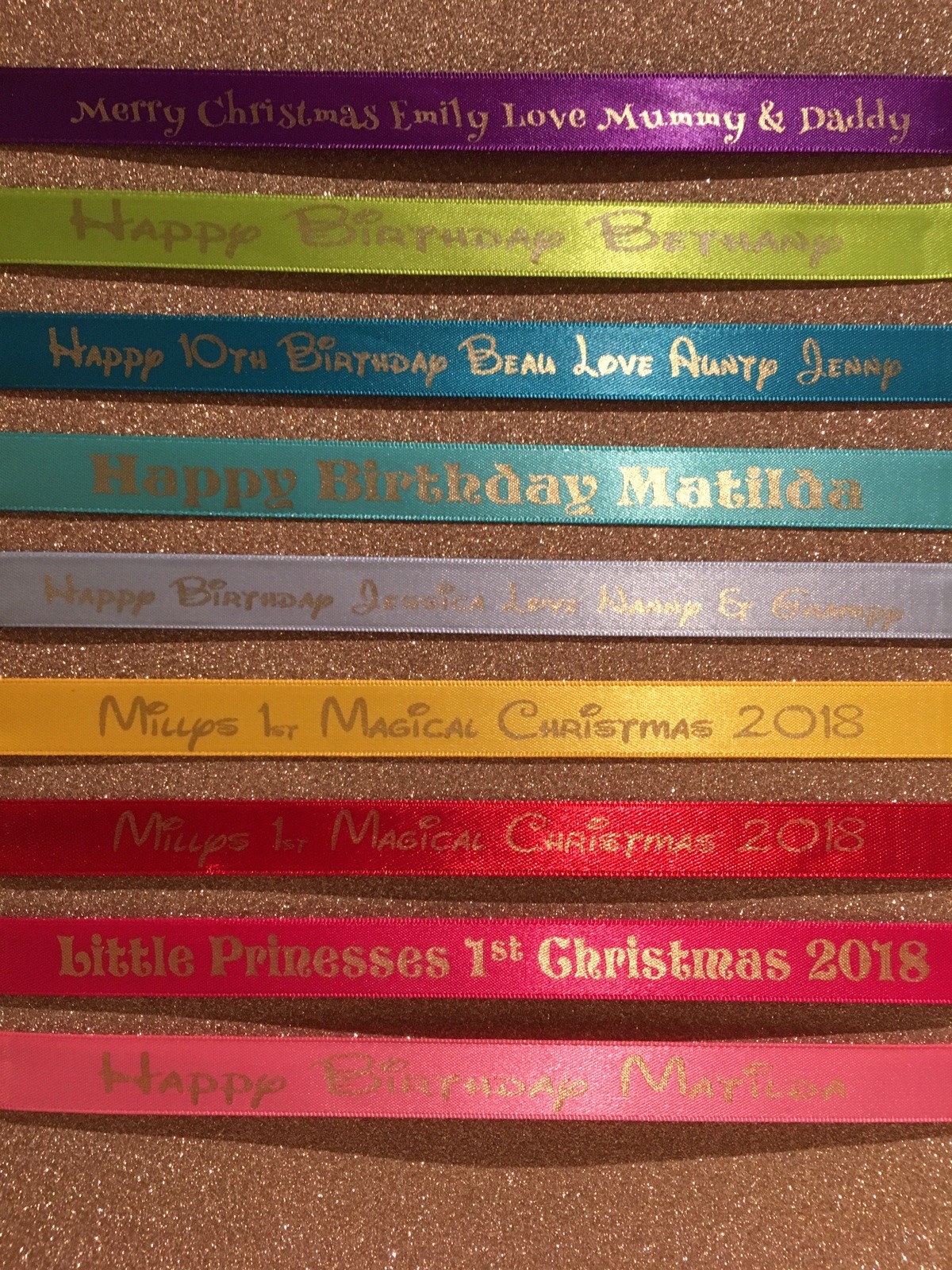 15mm Personalised Printed " Disney Princess" Themed Ribbon Gift Wrap X ...