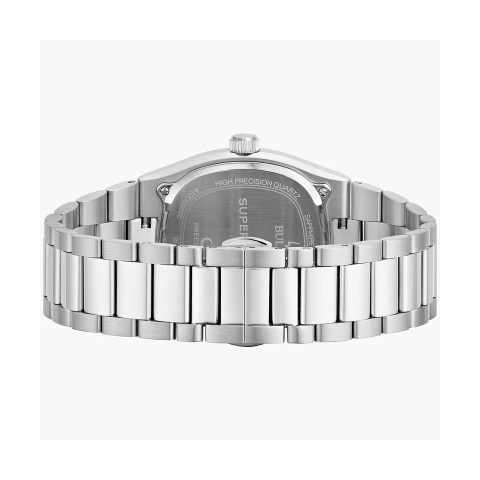 Bulova 96B440 Super Seville Quartz Sapphire Blue Dial Stainless Steel ...