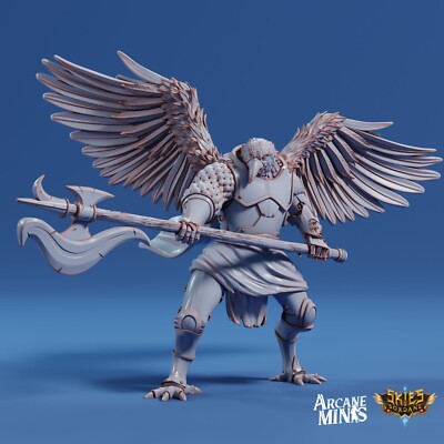 D&D Miniature Aarakocra Corvi Fighter Pose 2 Dungeons and Dragons | eBay