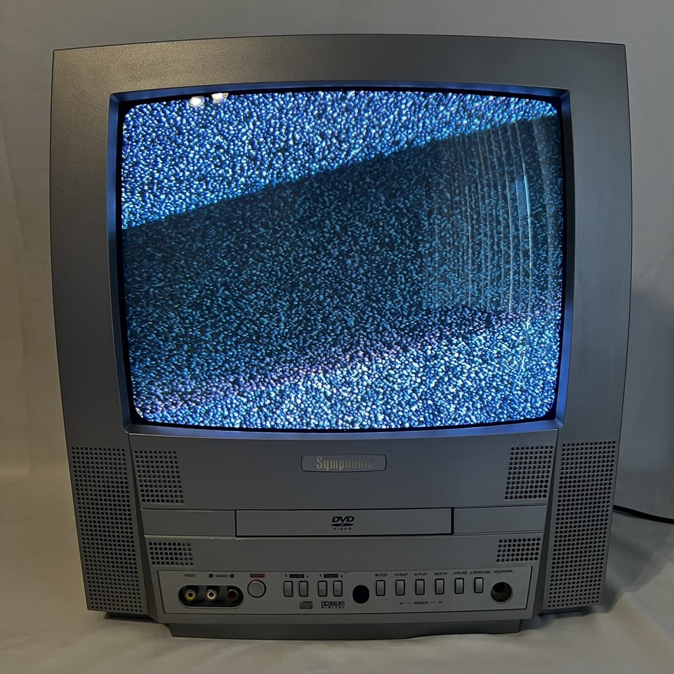 Sylvania Symphonic TV VCR Combo 13” SC513DF TESTED & WORKING • Vintage ...
