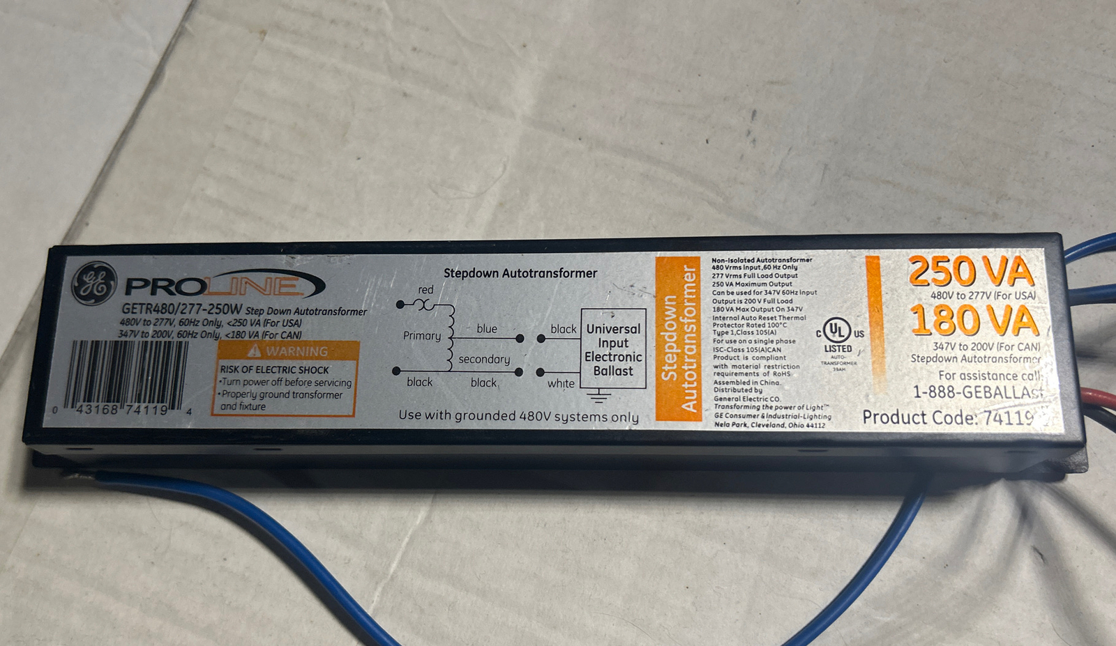 GE PROLINE GETR480/277-250W 480V TRANSFORMER STEPDOWN | eBay