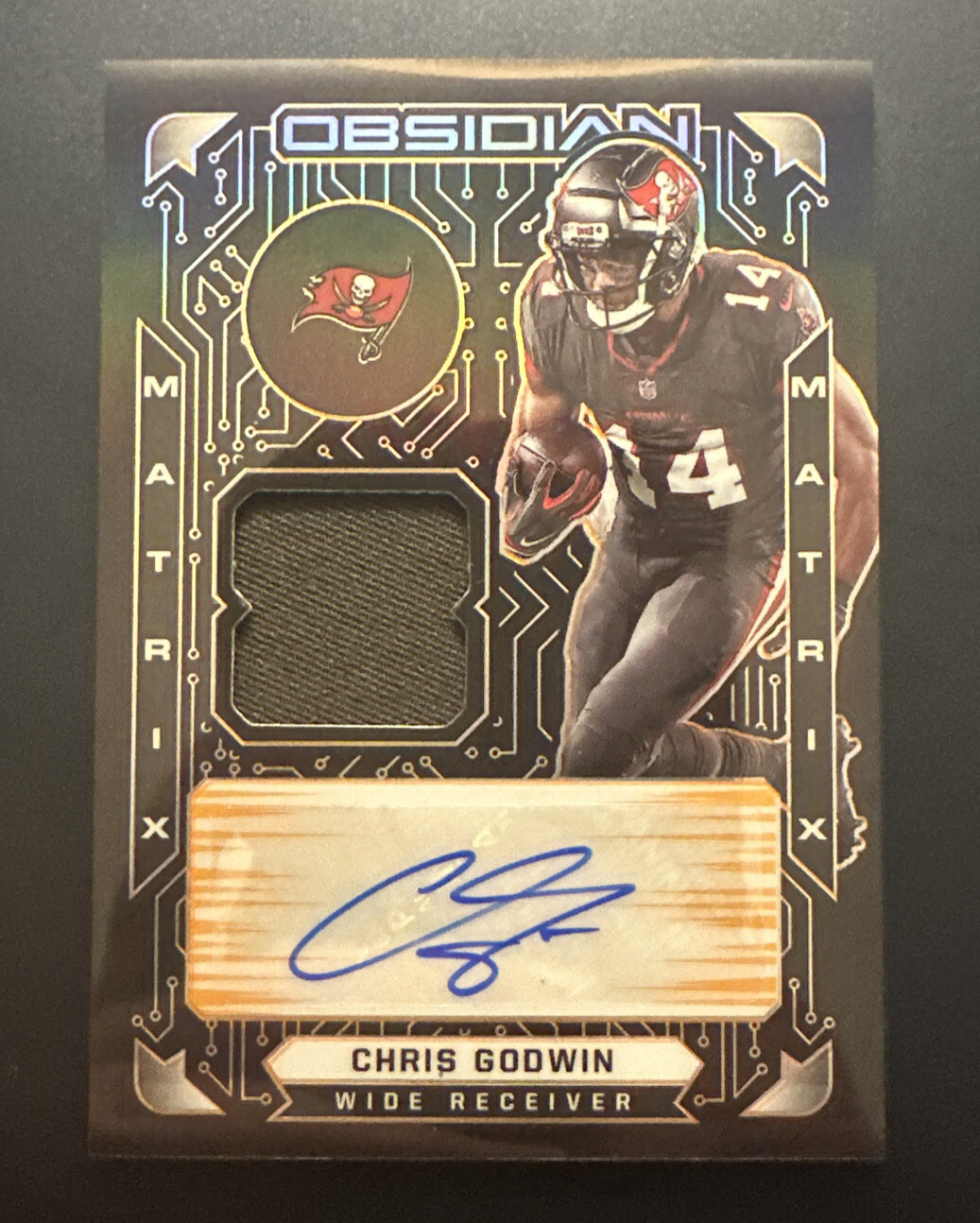 2021 Obsidian Matrix Material Electric Etch Orange 16/75 Chris Godwin ...
