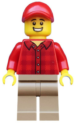 NEW LEGO ® City Town Popcorn Cart Vendor Red Flannel Shirt Minifigure ...