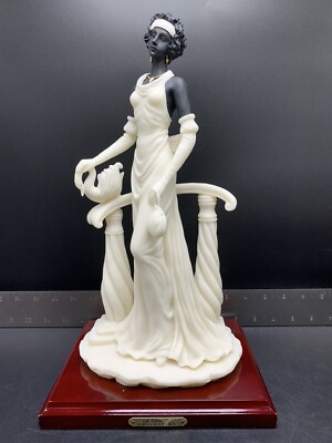 La Verona Collection Art Deco White And Black Female Figurine Goose ...