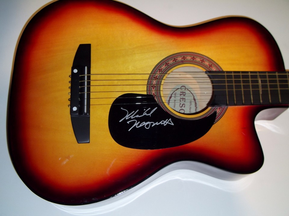 MICHAEL NESMITH of The Monkees Silver Signed New Acoustic Guitar Mike ...
