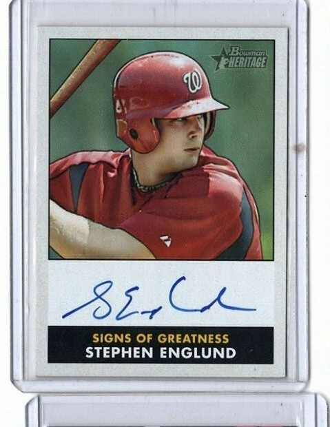 2007 BOWMAN HERITAGE SIGNS of GREATNESS AUTO STEPHEN ENGLUND NATIONALS ...