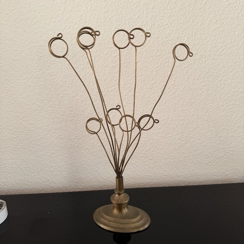 Vintage Brass Two’s Company Wire Card Holder Note Cards Recipe Art ...