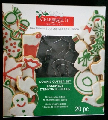 Christmas Cookie Cutter Set 10 Mini 10 Standard Total 20 Holiday ...