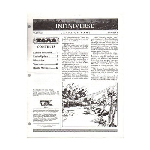 West End Torg - Infiniverse Vol. 1, #8 "Realm Update" Mag VG+ | eBay