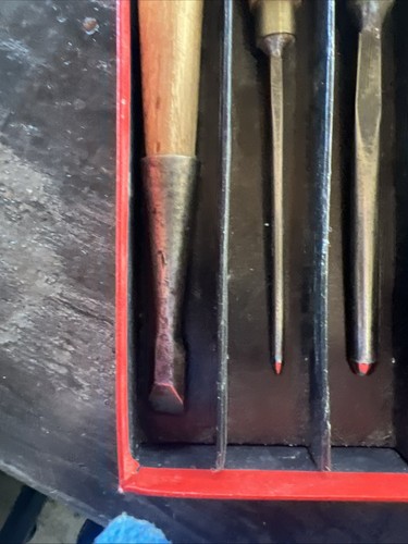 Vintage Ashley Iles Wood Carving Tool set 5pcs Plus One Other Marked ...