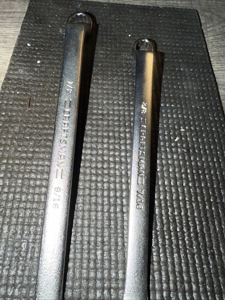 Sears Craftsman Nos 2pc Satin Finish Offset Box End Wrench Set 44321 ...