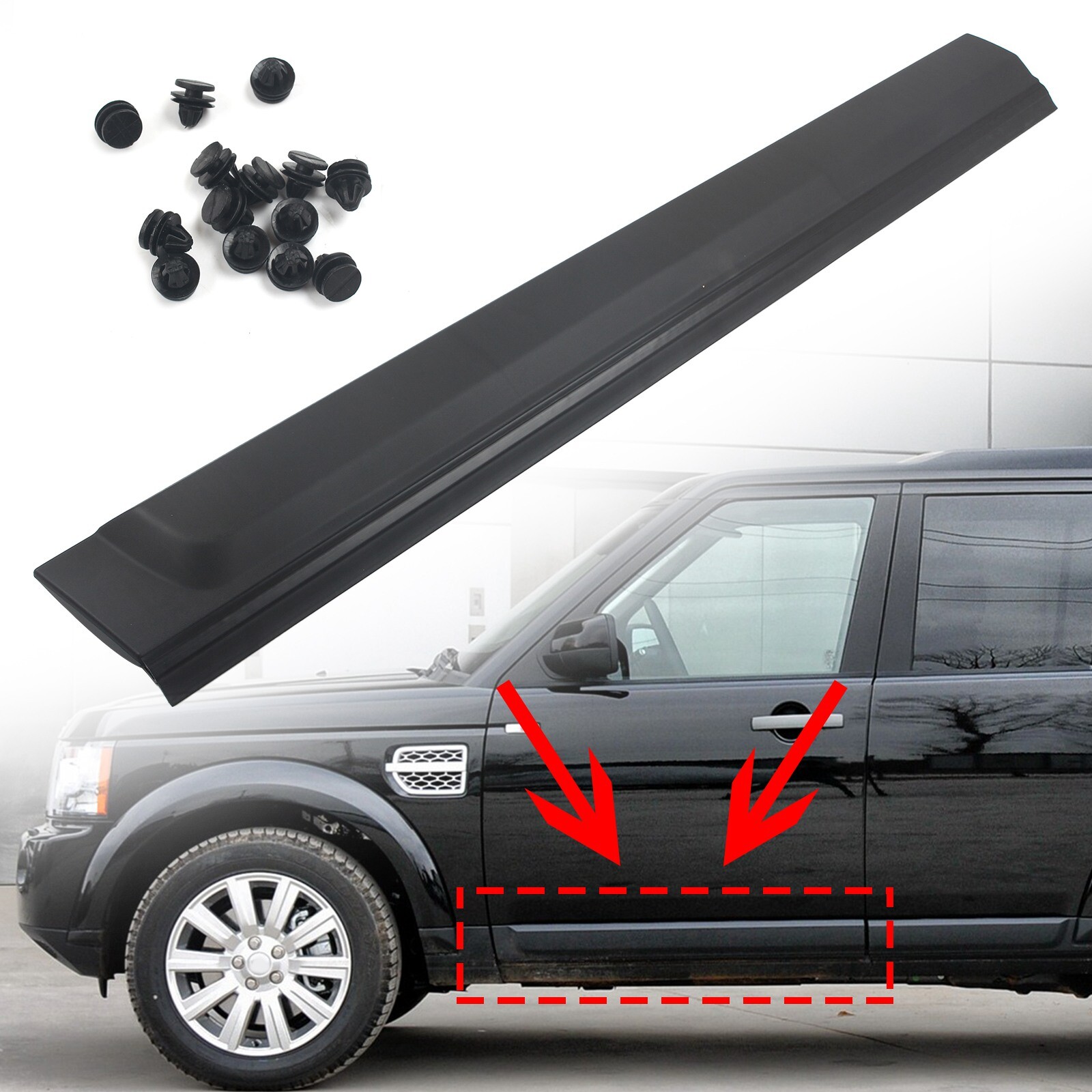 New Front Door Body Molding Left Driver Side Trim For Land Rover LR3 ...