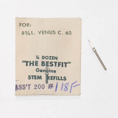 VENUS 60 Watch Winding (1) Stem Part Bestfit 200/118 New Old Stock | eBay