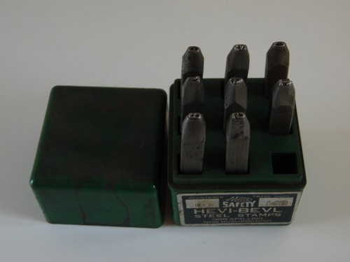 Mecco Hevi-Bevl 1/8" number Steel Stamp Set Non-Mushrooming Metal ...